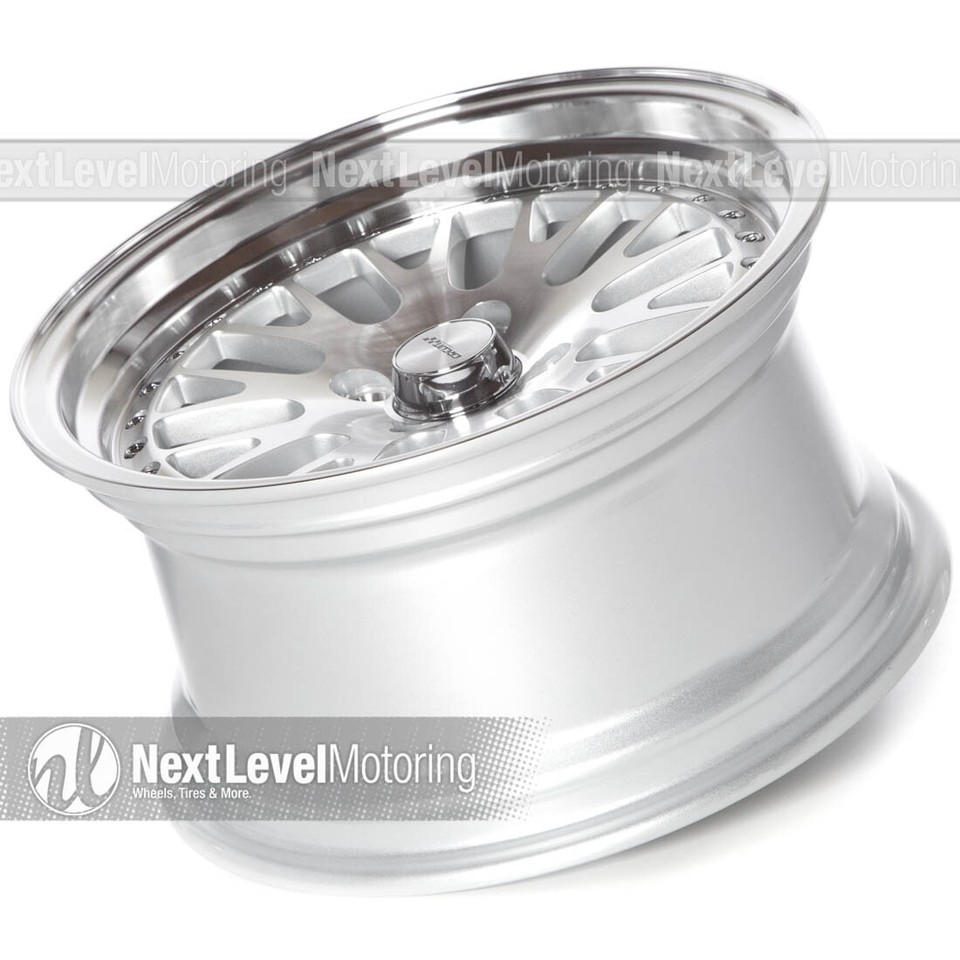 Circuit Performance CP21 15x8 4-100 +25 Silver Machined Wheels Rims ...