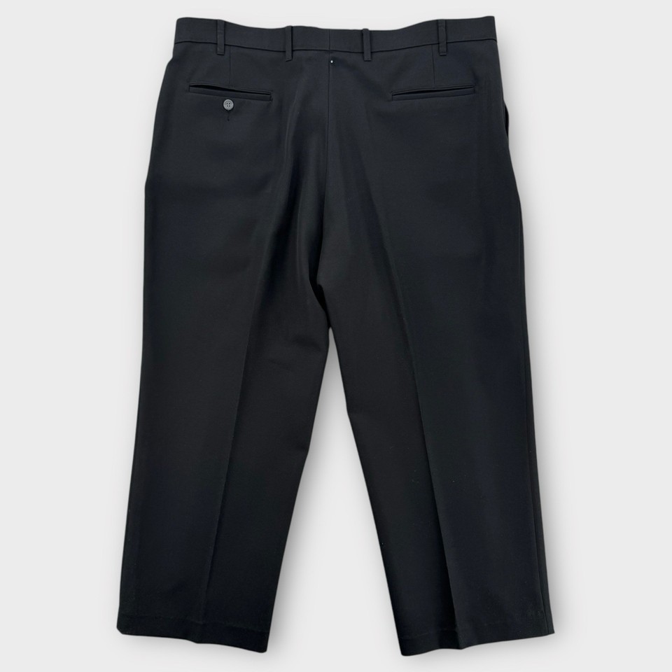 Levi’s Action Slacks Mens 42x30 Black Dacron Flat Front Dress Pants ...