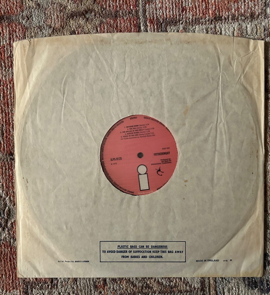 Fotheringay sandy denny LP UK 1970 pink Island + Fotheringay Nick Drake ...