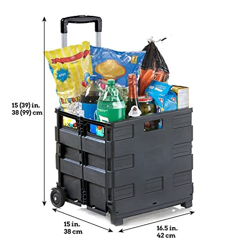 Collapsible Ultraslim Packnroll 2 Wheel Utility Cart With Telescopic ...