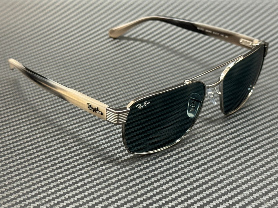 RAY BAN RB3751 004 R5 Gunmetal Blue Unisex 61 mm Sunglasses | eBay