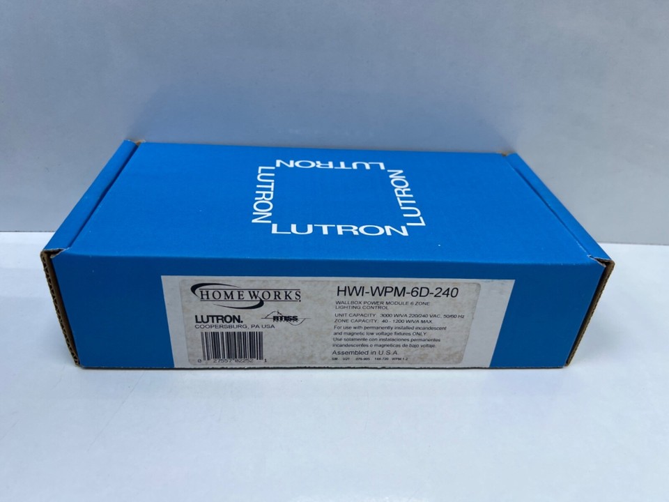 LUTRON HWI-WPM-6D-240 Wallbox Power Module 6 Zone Lighting Control | eBay