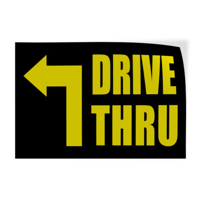 Decal Stickers Drive thru Business B Vinyl Store Sign Label Business | eBay