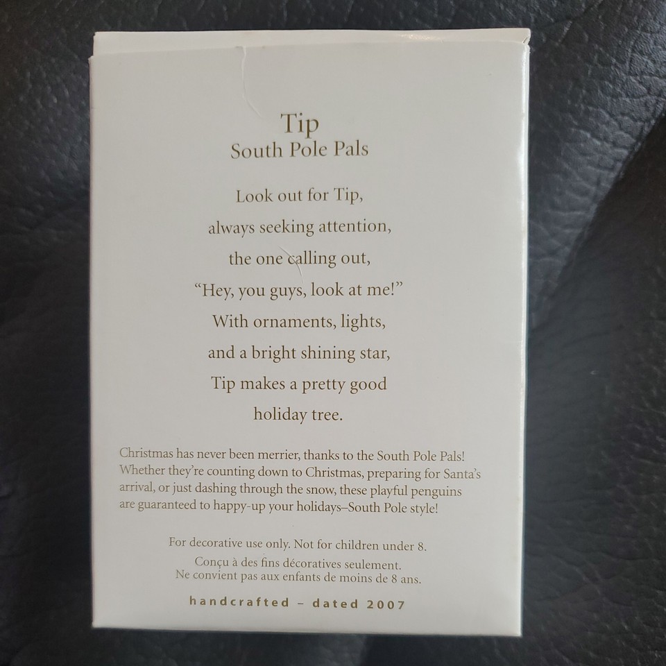 Hallmark Christmas Ornament Tip the Penguin South Pole Friends Series ...