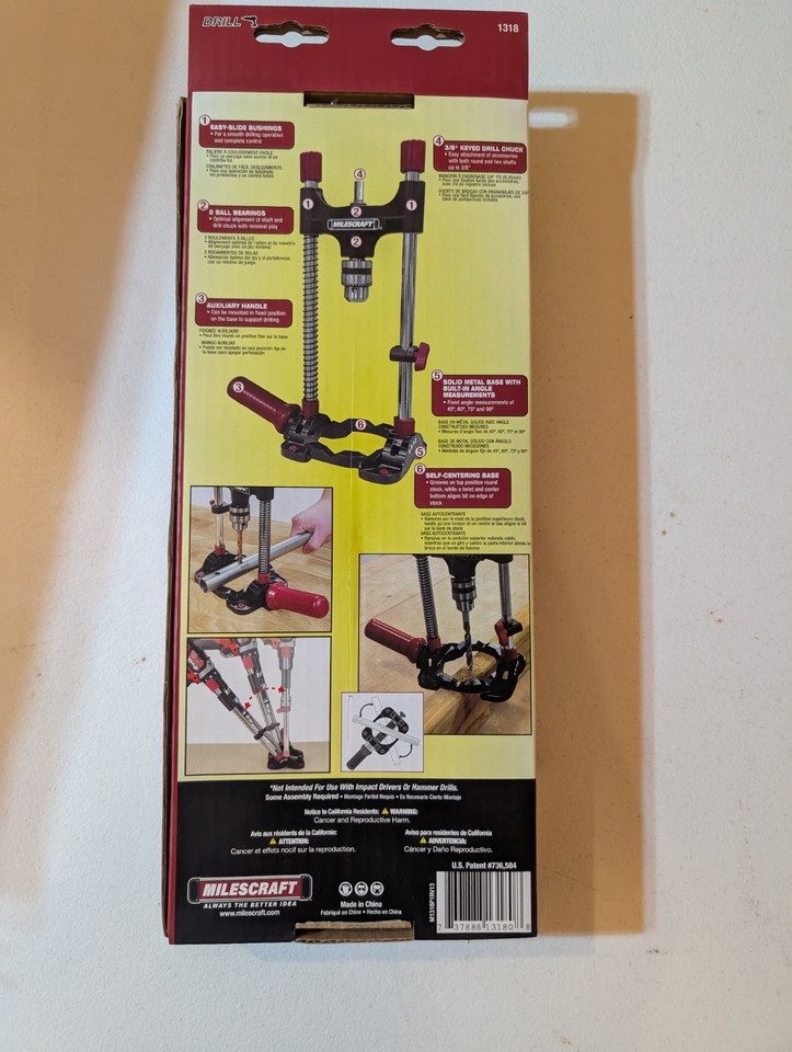 Milescraft DrillMate Portable Drill Press Guide #1318 – Self-Centering ...