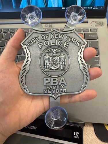NYPD SILVER WINDOW SHIELD (Family Member) LIMITED Quantity | eBay