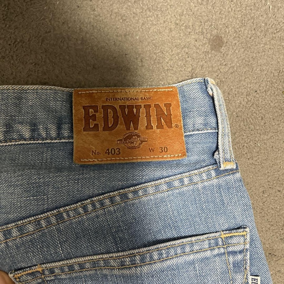 EDWIN 403 Light Blue Denim Jeans W30 12-inch Waist Men's Used | eBay