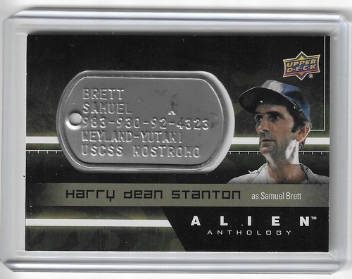 Harry Dean Stanton 2016 Upper Deck Alien Anthology Space Marine Dog Tag ...