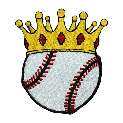 Baseball Couronne Patch, Patch Broderie à Repasser à Coudre 8x6.5cm | eBay