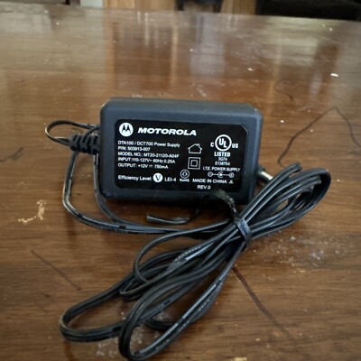 MOTOROLA POWER SUPPLY AC ADAPTER MT20-21120-A04F 503913-007 12V .75A | eBay