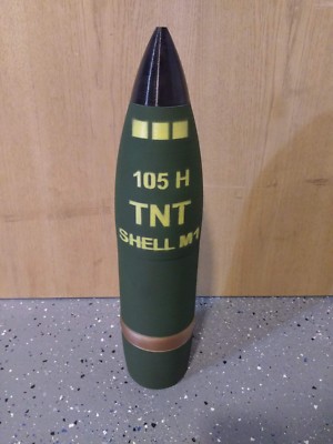 3D printed 105MM M1 Artillery Shell TNT - The Original Whiskey Stash ...