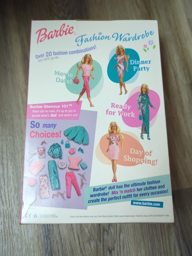Barbie Fashion Wardrobe Doll Play Set 1999 Mattel 27788 for sale online ...