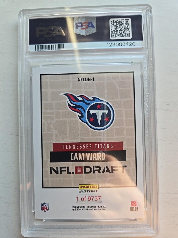 2025 Panini Instant Nfl Draft Night - Cam Ward #NFLDN-1 /9737 (RC) | eBay