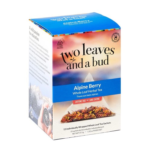 Alpine Berry Herbal Tea Bags, Naturally Caffeine Free, Whole Leaf ...