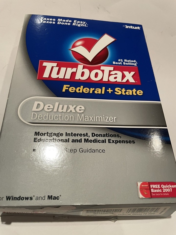 Intuit TurboTax Deluxe 2006 CD-ROM Windows Mac | eBay