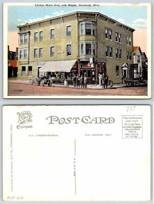 Norwood Cincinnati Ohio CORNER MAIN AVE & MAPLE COCA COLA SIGN Postcard ...