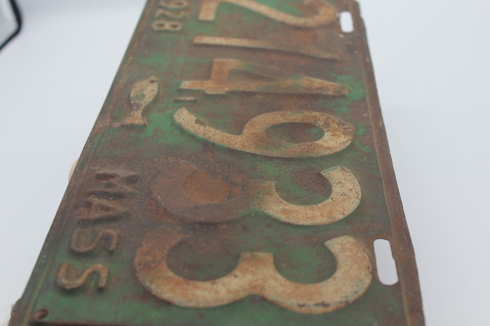 1928 Massachusetts Cod Fish License Plate 274.933 Nice Original Patina ...