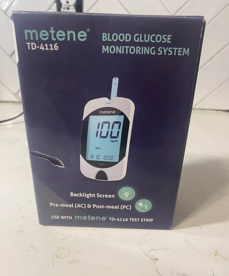Metene Blood Glucose Meter Kit with Test Strips and Lancets ...