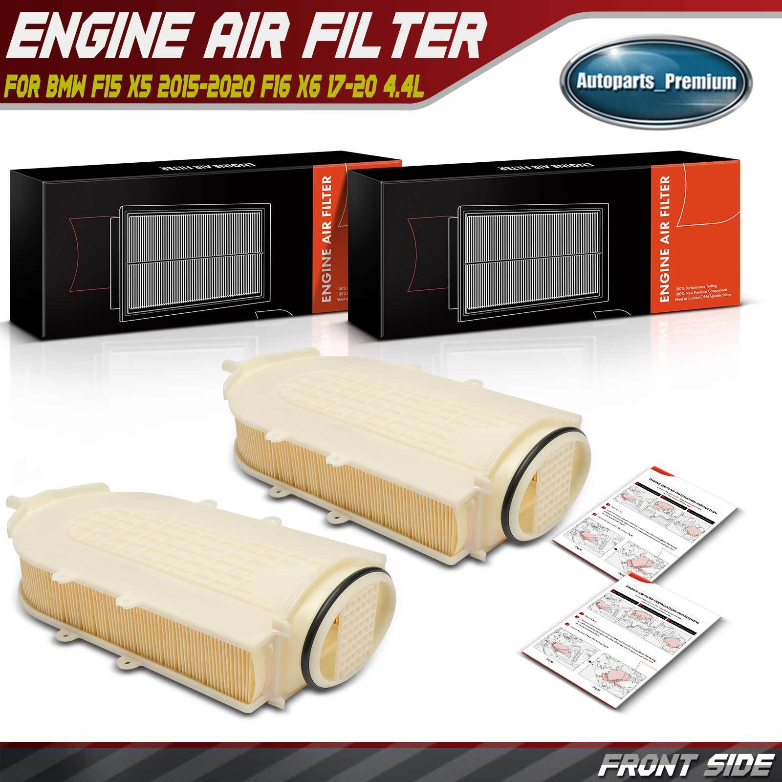 2x Left Engine Air Filter for BMW X5 2015-2020 F16 X6 17-20 V8 4.4L ...