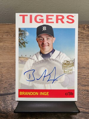 2023 Topps Archives Brandon Inge 1964 Fan Favorite Auto #64FF-BI Tigers ...