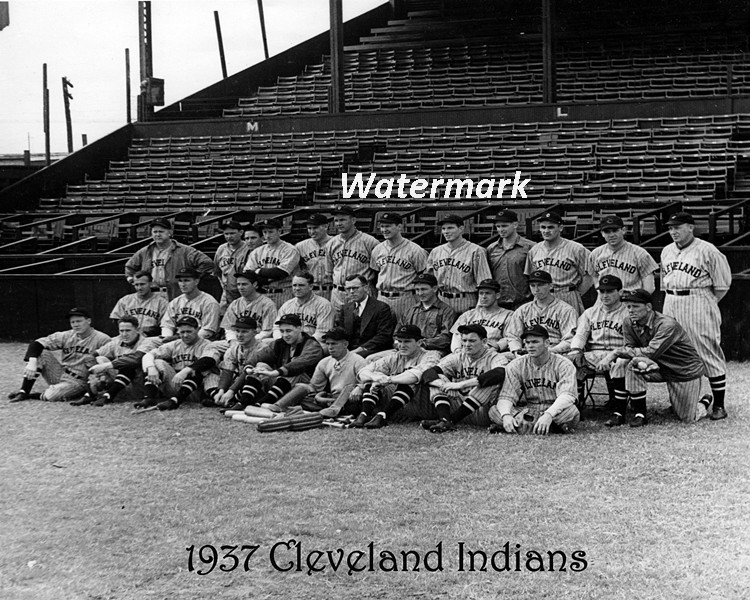 MLB 1937 Cleveland Indians Team Picture Black & White 8 X 10 Photo ...