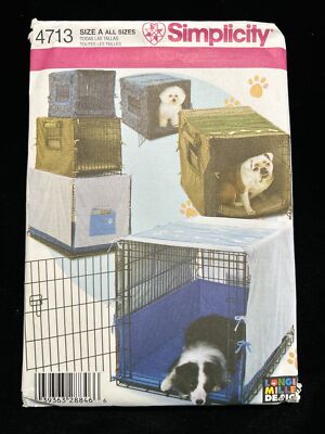 Simplicity 4713 Pet Crate Covers & Accessories in Three Sizes Sewing ...