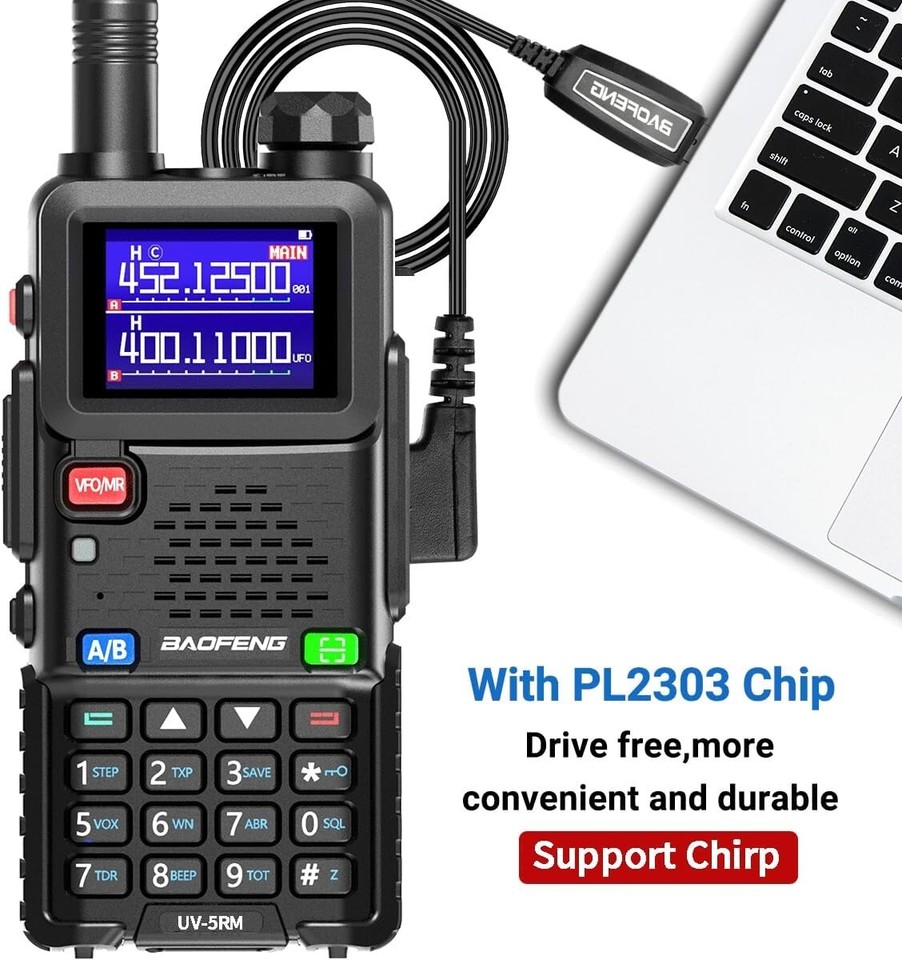 10W Long Range Ham Radio with NOAA Receiver - 2 Pack Rechargeable ...
