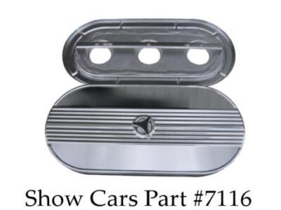 SMALL BLOCK SBC TRI POWER CHEVROLET CHROME AIR CLEANER 5.5" CENTER TO ...