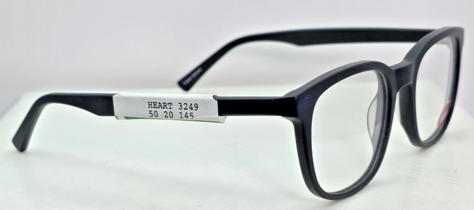 New Heartland Heart 3249 Matte Black Eyeglasses Frame 50-20-145 No Case ...
