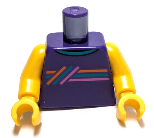 Lego - Minifigure Torso - Purple Sleeveless Shirt, Stripes | eBay