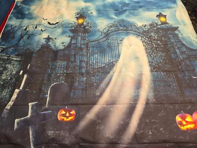 HALLOWEEN PARTY SCENE SETTER PHOTO PARTY BACKDROP 7 X 5FT CREEPY ...