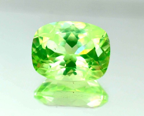 7.55Ct Natural Certified Light Green Spinel Cushion Cut Loose Gemstone ...