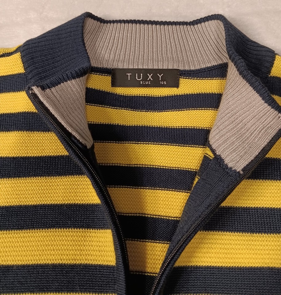 TUXY_Blue 105 - 1/4 Zip Sweater_LS_Large_Michigan Wolverine Colors | eBay