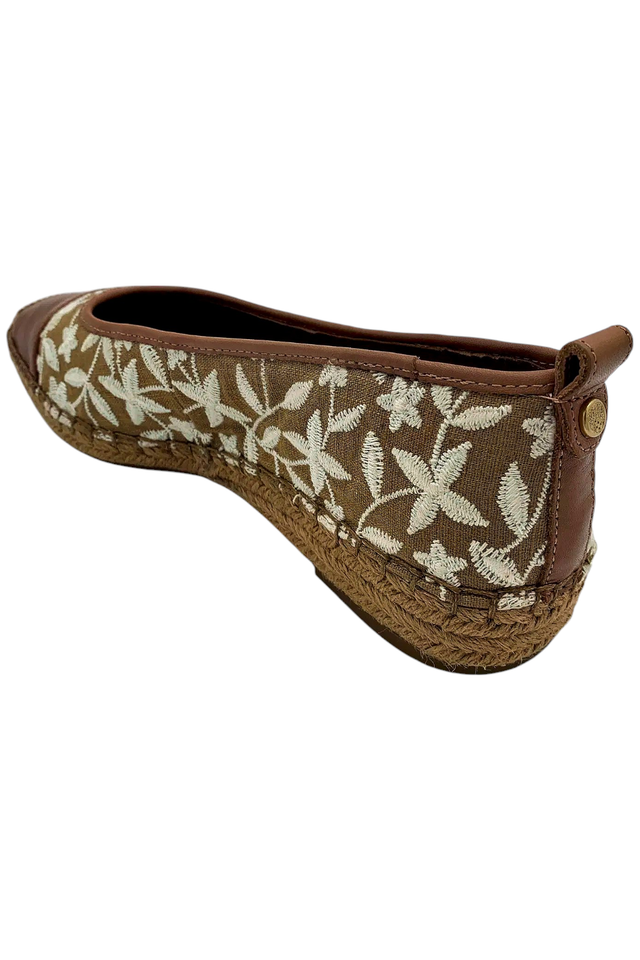 Vince Camuto Miheli Embroidered Espadrille Wedge Flat Toasted Cream | eBay