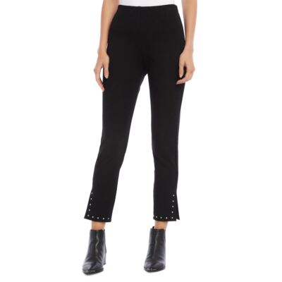KAREN KANE NEW Women's Piper Studded Hem Pull On Ankle Skinny Pants XS ...