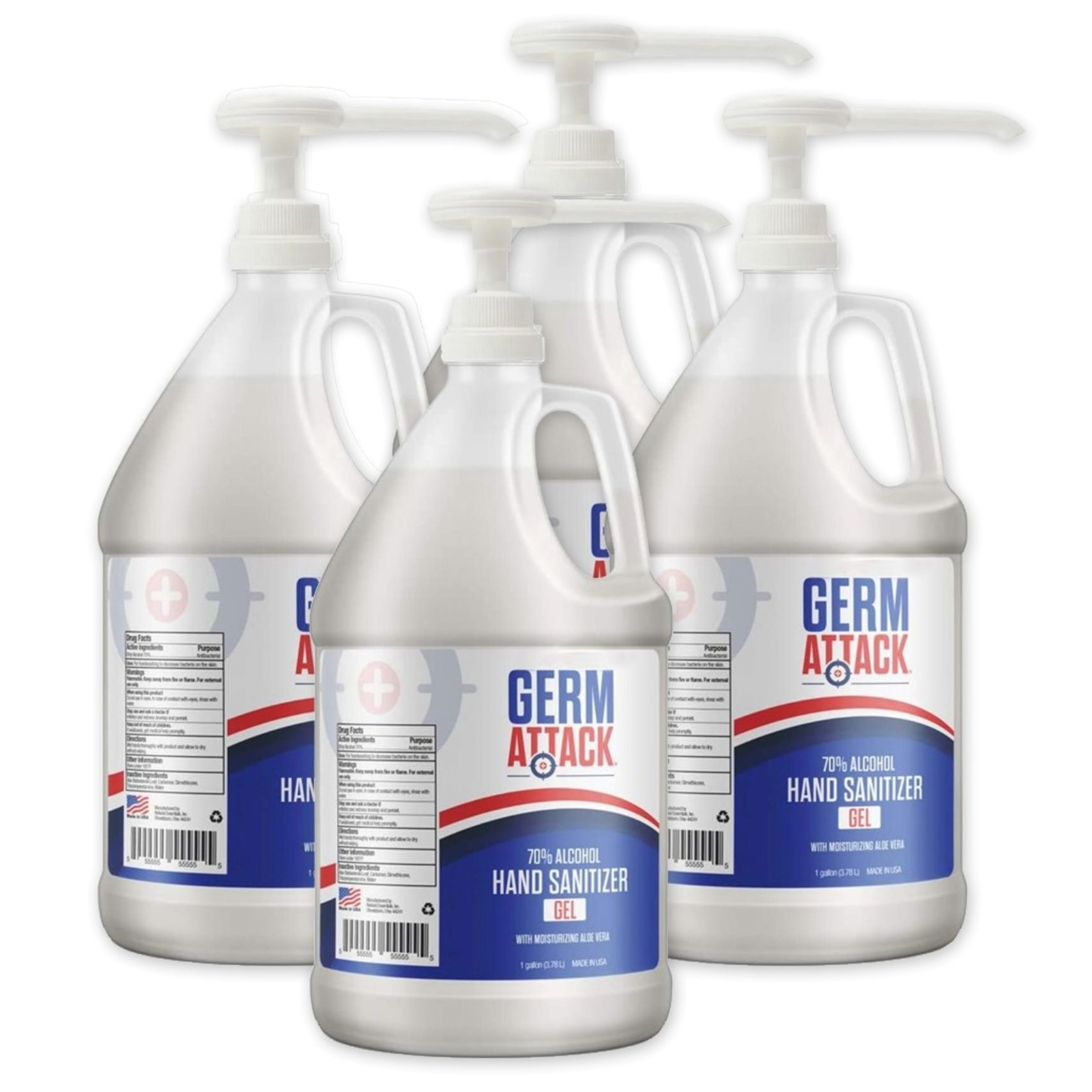 Germ Attack Germ Defense Antibacterial Gel Hand Sanitizer, 128 Oz, 4PK ...