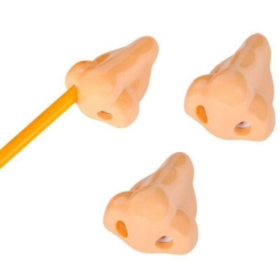 3pcs Funny Nose Shaped Pencil Sharpener School Teacher Student Prank ...