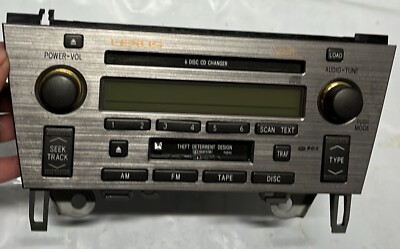 06-10 LEXUS SC430 AM/FM RADIO CASSETTE 6 DISK STEREO AUDIO PLAYER 86120 ...