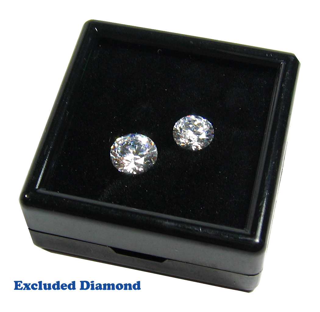 HIGH QUALITY TOP GLASS GEMS DIAMOND BLACK DISPLAY CASE JAR BOX 5x5 CM ...