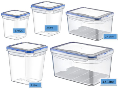 Clip Lock Food Storage Containers Plastic Food Containers Airtight ...