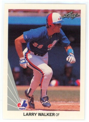 1990 Leaf Baseball #325 Larry Walker Rookie Card RC NM-MT Montreal ...