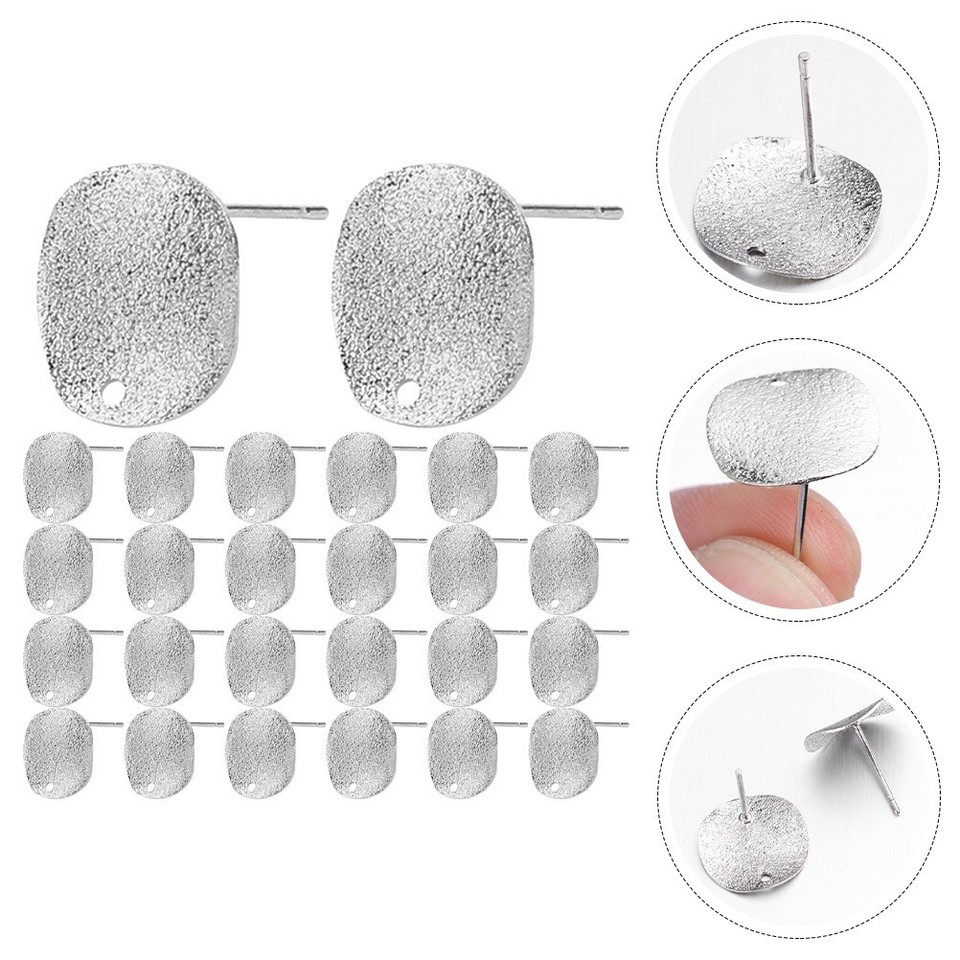 30 Pcs Brass Stud Earring Findings Alloy Studs Parts for Making ...