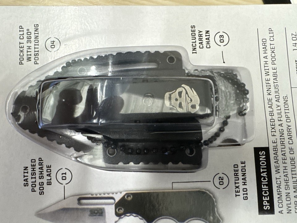 SOG Instinct Mini 1.9" Full Tang Blade Knife with Adjustable Clip | eBay