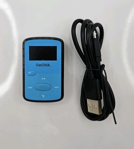 SanDisk Clip Jam MP3 Player Blue 8 GB Music Audiobook FM Radio WORKS | eBay