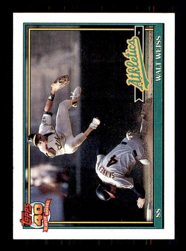 1991 Baseball Topps Walt Weiss Oakland Athletics #455 | eBay