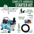 Master Airbrush Air Compressor Kit with G233 Gravity Feed Airbrush 3 ...