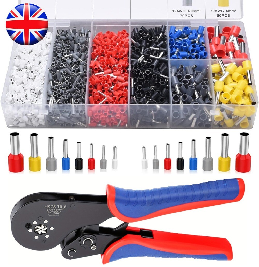 Crimp Tool W/ Bootlace Ferrule Crimper Plier Wire Terminal Connector ...