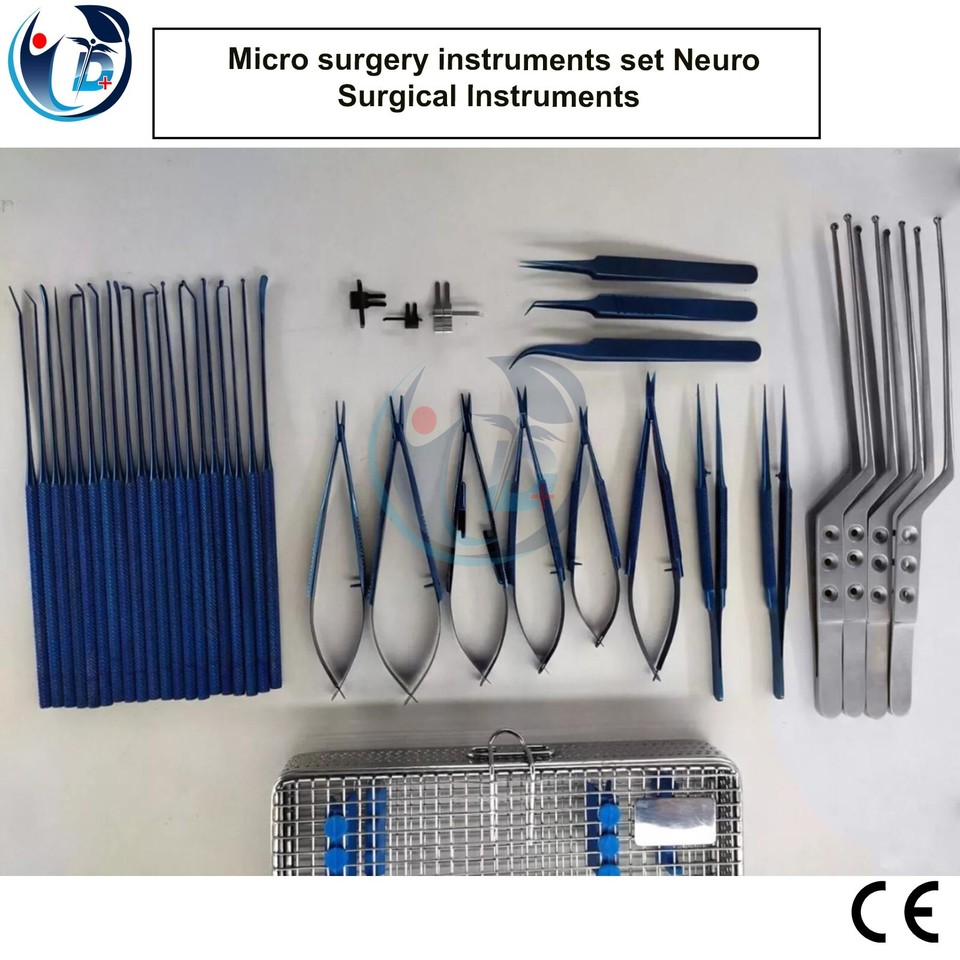 Micro surgery instruments set Neuro Surgical Titanium coated Instrument Premium | eBay