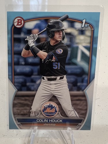 2023 Bowman Draft Colin Houck 1st Sky Blue Paper /499 Mets | eBay