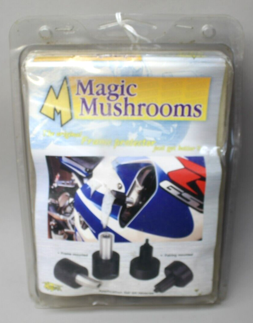 Motrax MAGIC MUSHROOMS MMS7 FRAME SLIDERS SET Black Suzuki GSXR750 ...
